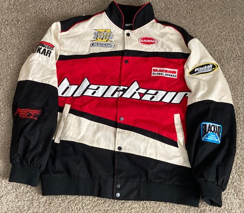 Blackair Patchwork Motorsports Varsity Racing Jacket Vamtac Men's Medium | eBay