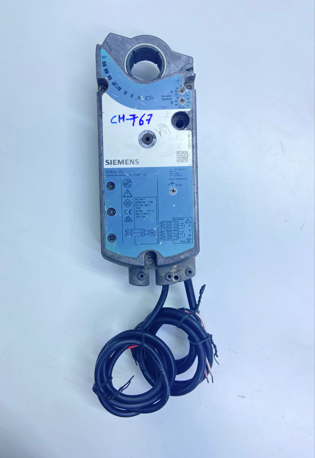 LOT OF 2 X Siemens GCA126.1E Rotary air damper actuator, 18 Nm, CH#767 ...