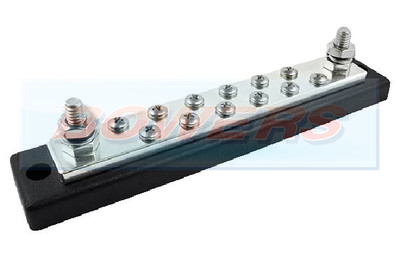 12V/24V 12 WAY POWER DISTRIBUTION BUS BAR 12 x 4mm SCREWS 250A RATED ...