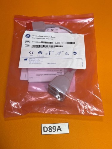 GE Invasive Blood Pressure Cable Dual Adapter Cable, 30CM/1 FT ...