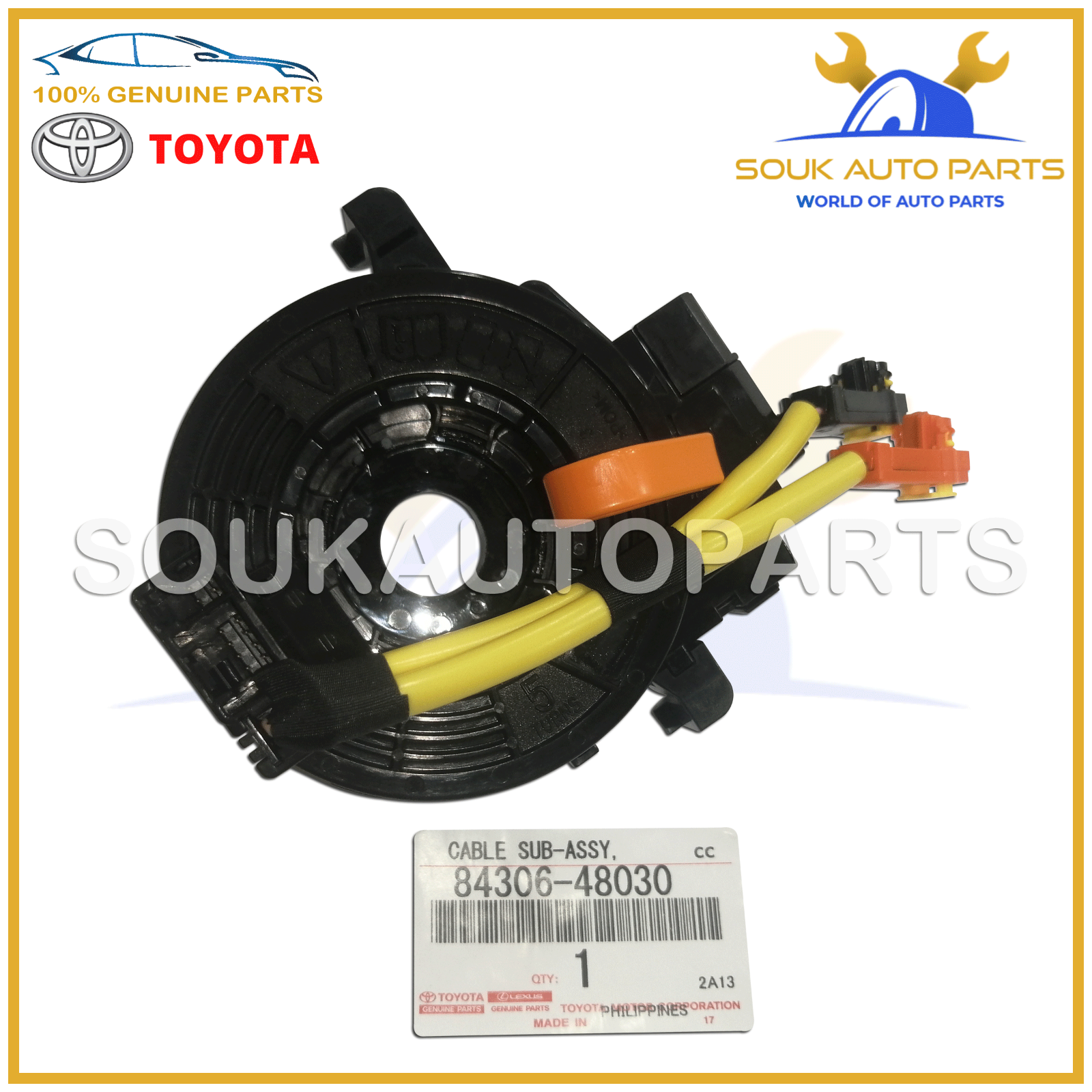 84306-48030 Genuine Toyota CABLE SUB-ASSY, SPIRAL 8430648030 OEM | eBay