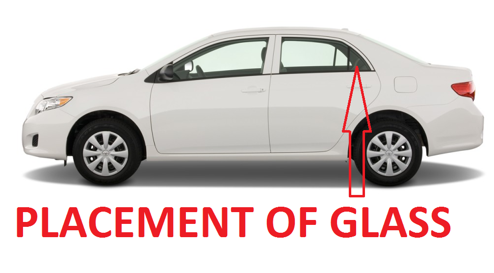 Fits: 2009-2013 Toyota Corolla 4 Door Rear Left Side Vent Glass Window ...