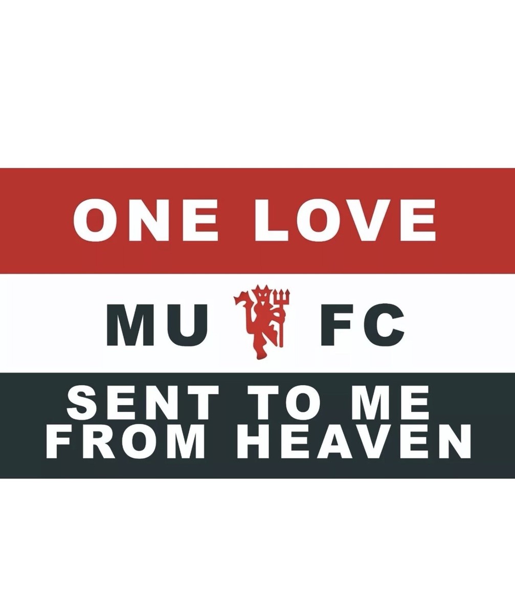 Manchester England Flag Heart Manchester United Flag (3x5ft) One Love