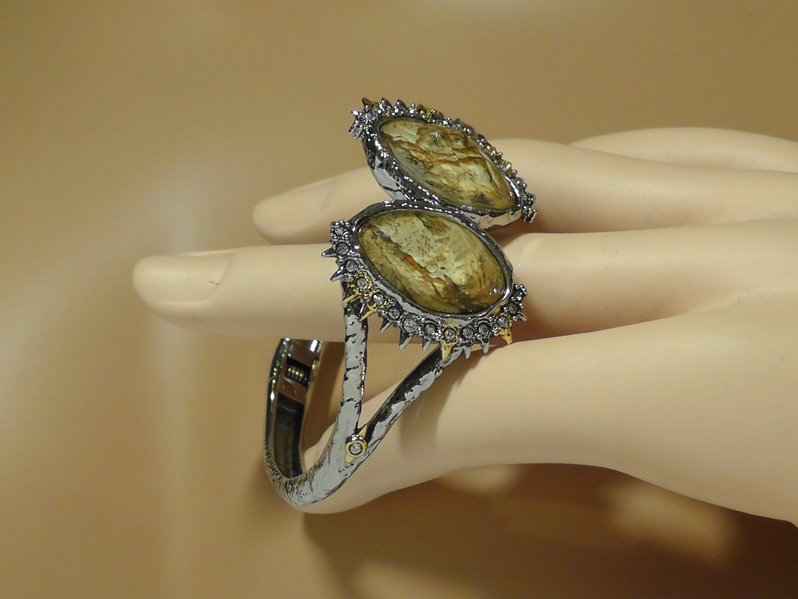 Alexis Bittar Elements Crystal Studded Spur Trimmed Hinged Bangle ...