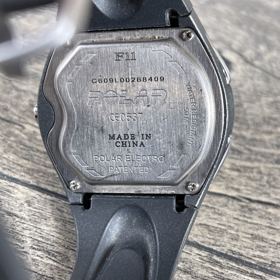 Polar F11 Grey Pepper Unisex Water Resistant Digital Heart Rate Monitor ...