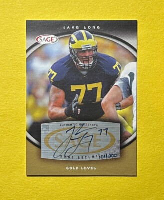 2008 SAGE JAKE LONG ROOKIE AUTO /200 MICHIGAN #A39 WOLVERINES | eBay