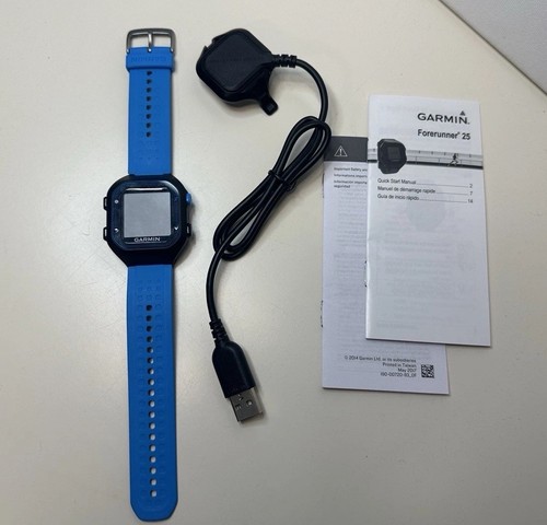 GARMIN Forerunner 25 GPS Watch Daily Activity Fitness Tracker -READ ...