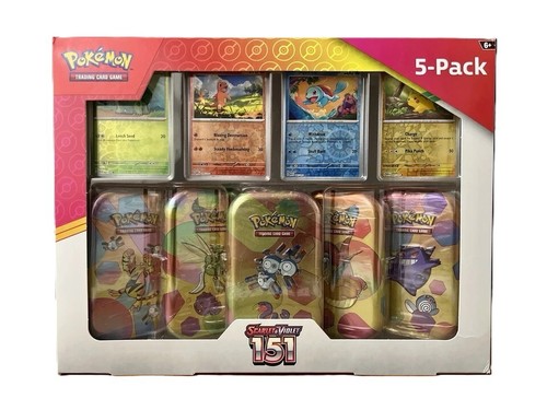 Pokemon Scarlet & Violet 151 5 Pack Mini Tins Costco Bundle | eBay