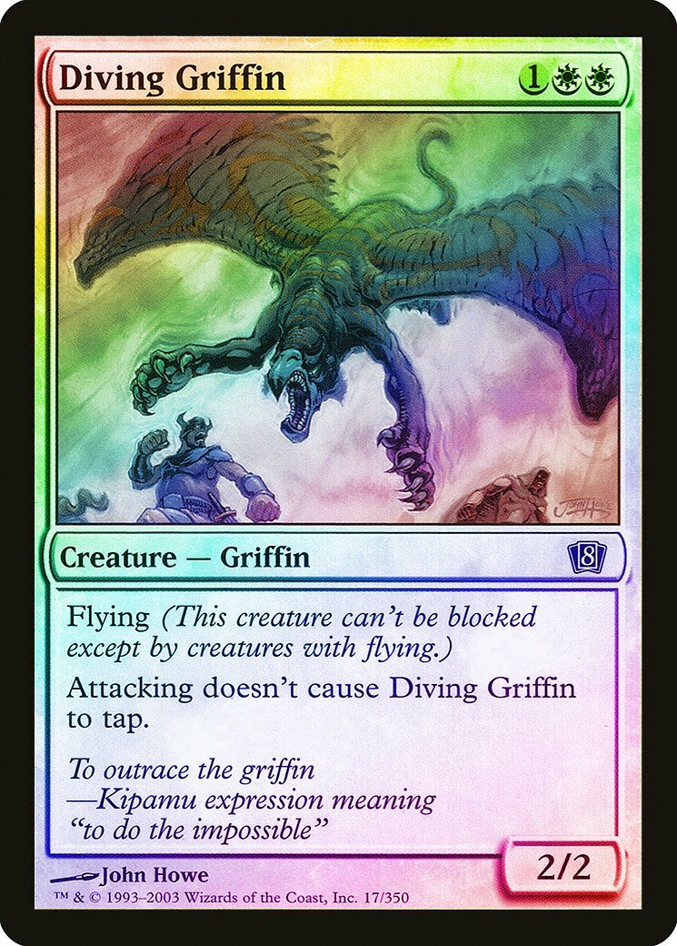 Diving Griffin FOIL 8th Edition PLD White Common MAGIC MTG CARD ...