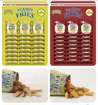 Smiths Scampi & Bacon Fries Mixed Snacks (48 Pack) Card Not Included | eBay