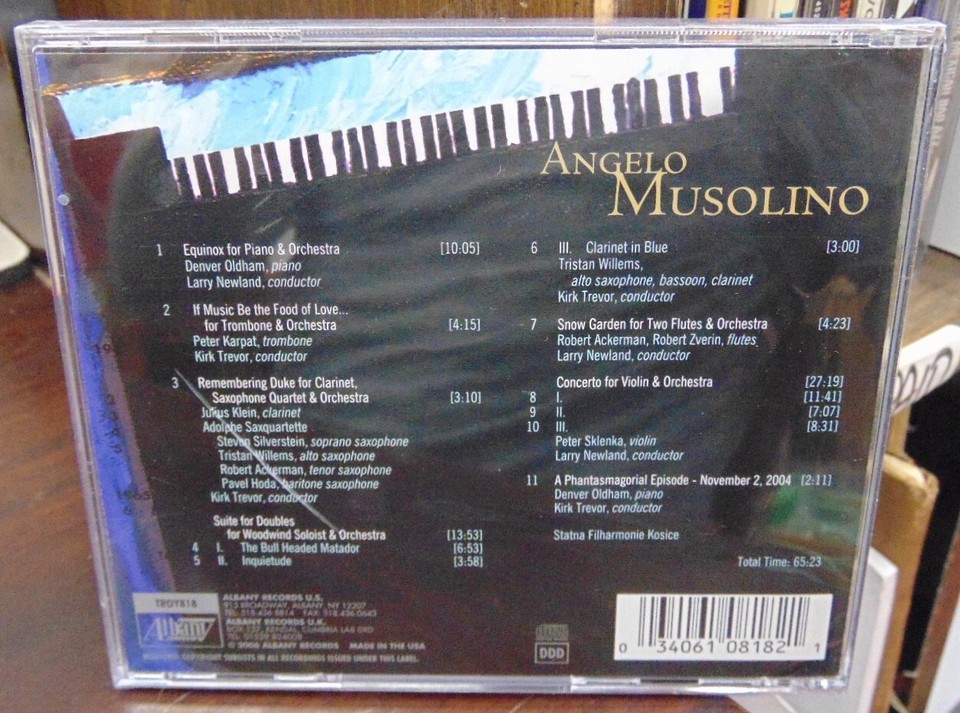 Angelo MUSOLINO: Orchestral Works / Albany Troy 818 / M/NM Sealed CD ...