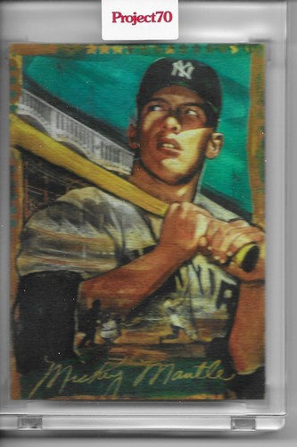 2021 Topps Project 70 Mickey Mantle Card #100 Rainbow Foil In Hand 46/ ...