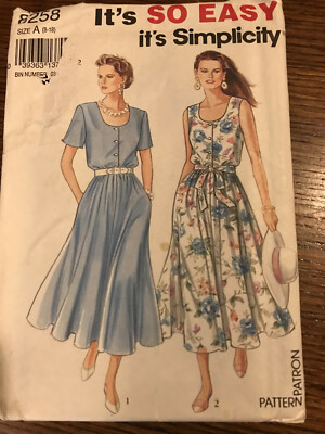Misses Simplicity It's So Easy Sewing Pattern #8258 Size 8-18 Dress ...