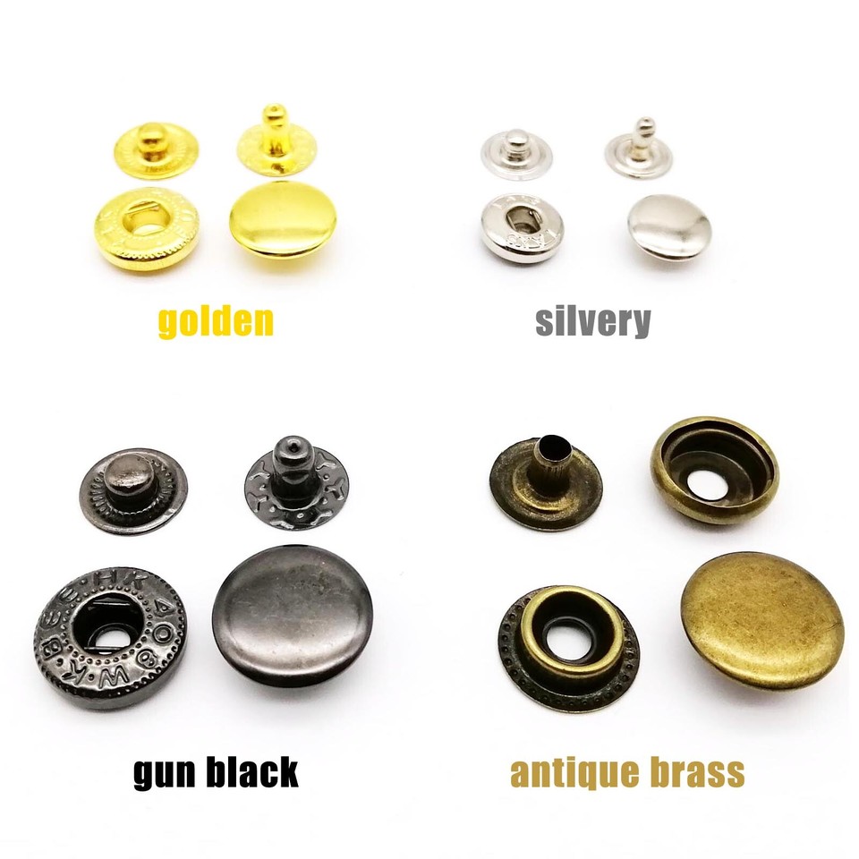 Metal Press Stud Snap Button Popper Fastener for Leather Clothes Jacket ...