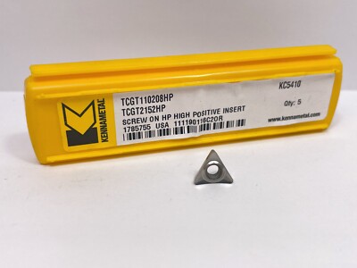 KENNAMETAL TCGT2152HP TCGT110208HP New Carbide Inserts Grade KC5410 ...