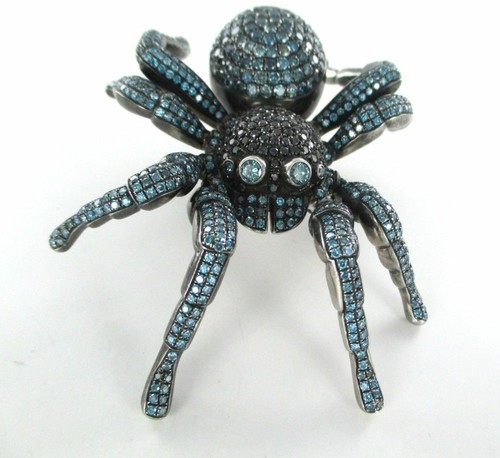 DIAMOND TARANTULA SPIDER PENDANT CUSTOM MADE DAMON DASH BLUE & BLACK ...