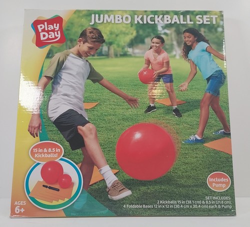 Play Day Jumbo Kickball Set, 7 Pieces Includes Pump, For ages 6+ | eBay