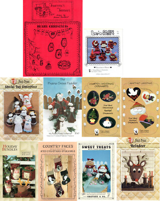 CHOICE: Vintage Christmas Craft Patterns using Fabic & Felt Applique | eBay