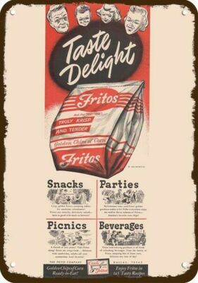 1949 Frito-Lay FRITOS Corn Chips Vintage-Look-Edge DECORATIVE REPLICA ...