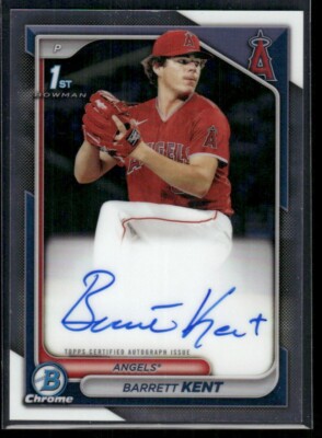 2024 Bowman - Chrome Prospect Autographs #CPA-BK Barrett Kent (AU, RC ...