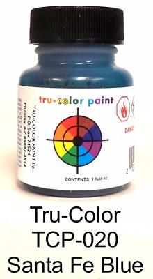 Tru-Color TCP-020 ATSF Santa Fe Blue 1 oz Paint Bottle | eBay