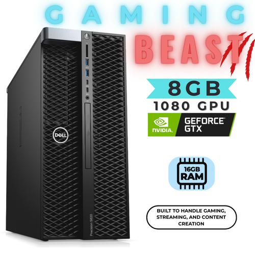 Big Dell Gaming Tower Beast Xeon/i7 Quad-core 2.9GHz 16GB 500GB SSD 8GB ...