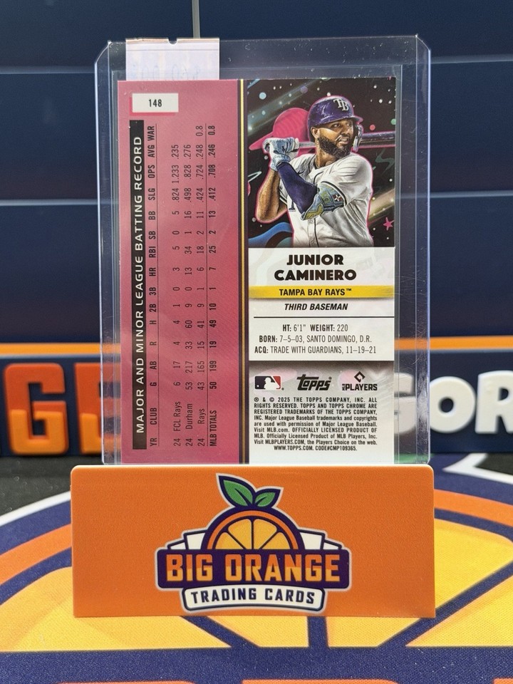 2025 Topps Cosmic Chrome White Hole SP - Junior Caminero | eBay