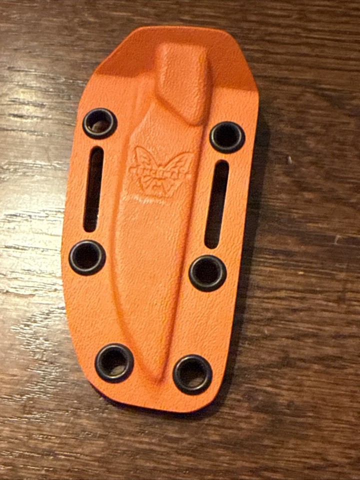 Benchmade 15700 Flyway Fixed Blade Knife - USA Made - Orange Scales ...