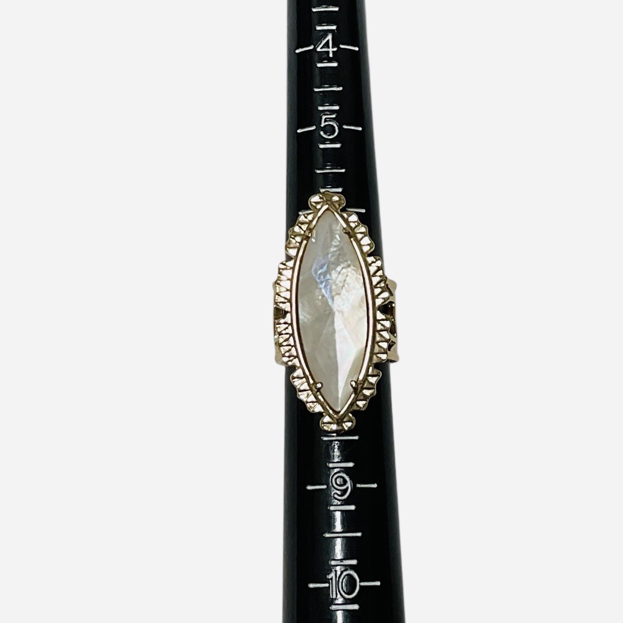 Kendra Scott Maritza Ring Marquise Mother of Pearl Statement Retired | eBay