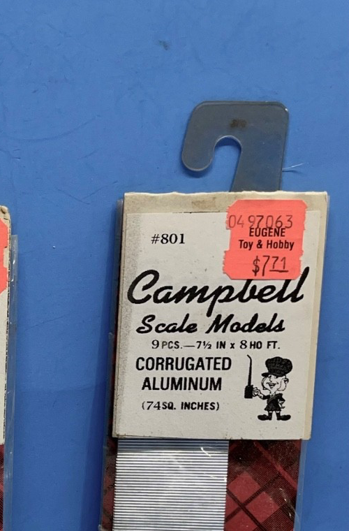 Corrugated ALUMINUM siding -3 pks - Campbell scale Models | eBay