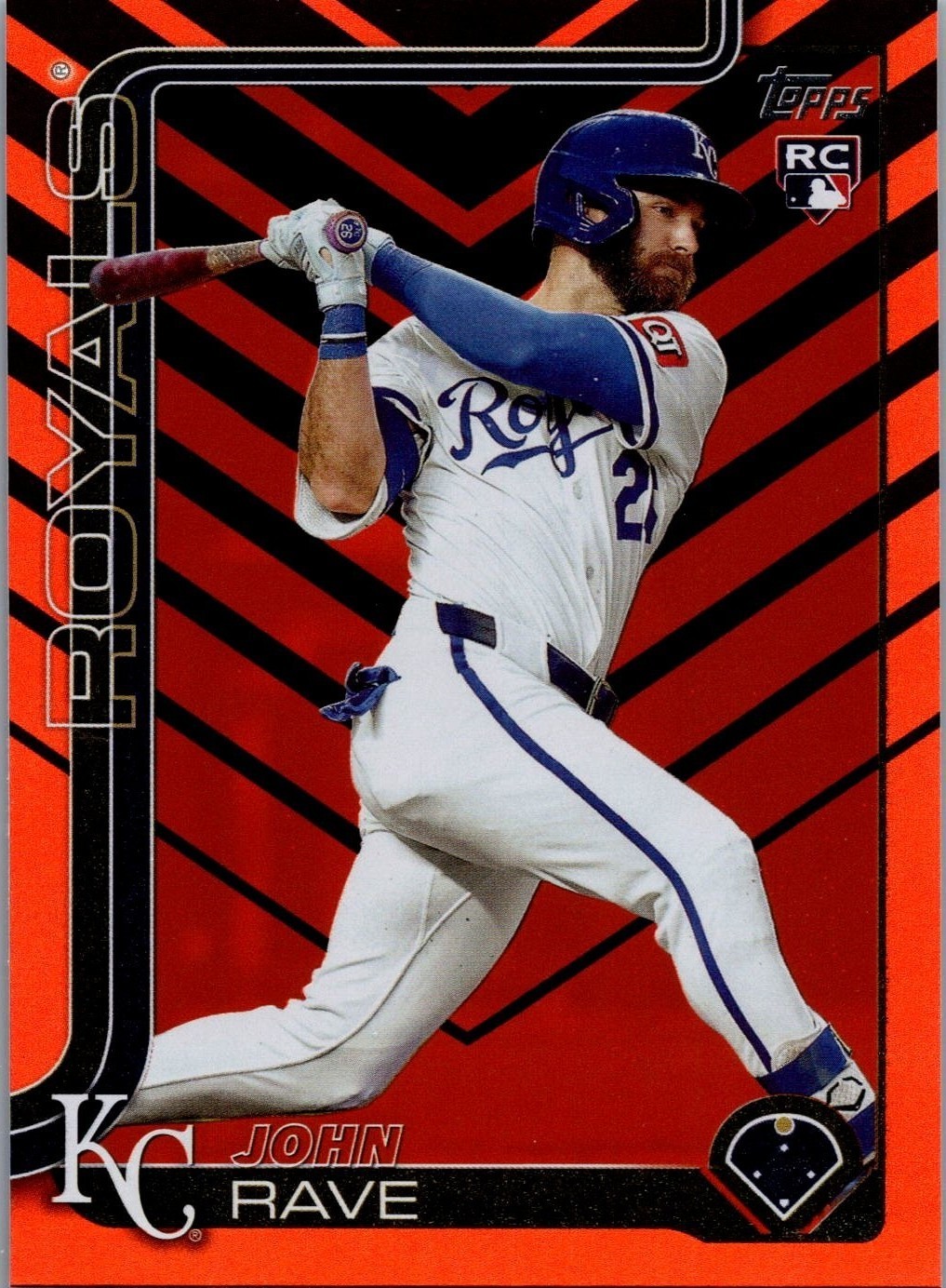 2025 Topps Update Series - John Rave #US192 Holiday Orange & Black Foil ...