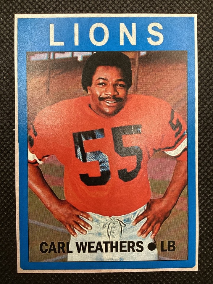 1972 BCC Custom Card Carl Weathers ~ "Apollo Creed" Rocky ~ B.C. Lions ...