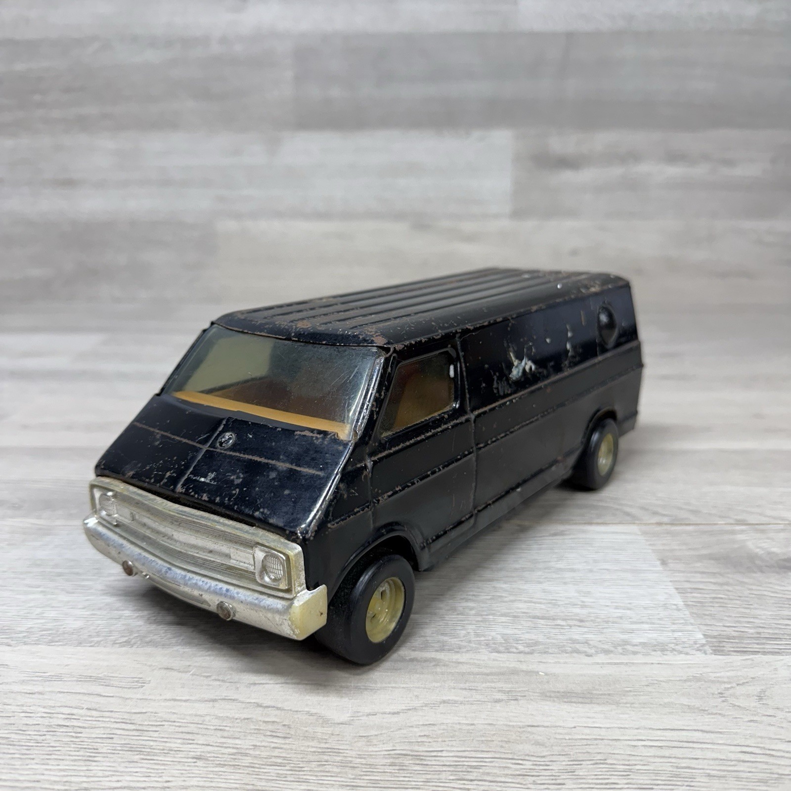 Vintage ERTL Black 1970s Dodge STREET VAN Bubble Window Metal Toy USA ...