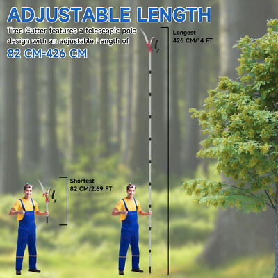 Tree Loppers Long Reach Telescopic, 82-426cm Long Reach Pruner ...