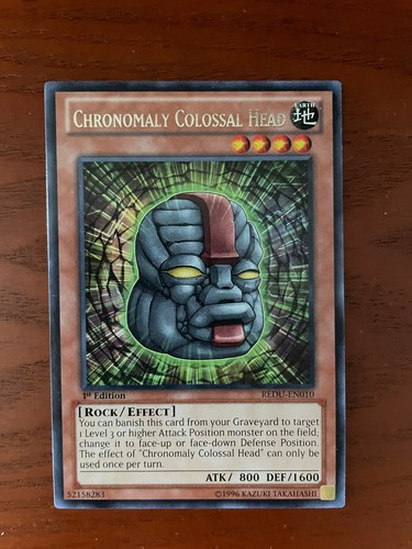 Yugioh Chronomaly Colossal Head REDU-EN10 1st ed SINGLE USED EXC COND ...