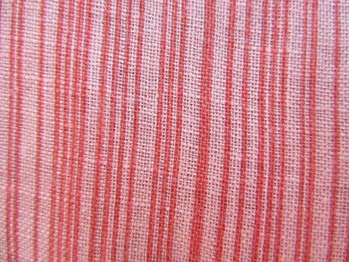 Click Color Me Cotton Wms M Orange 100% Linen 3/4 Slv Striped Swing Hem ...