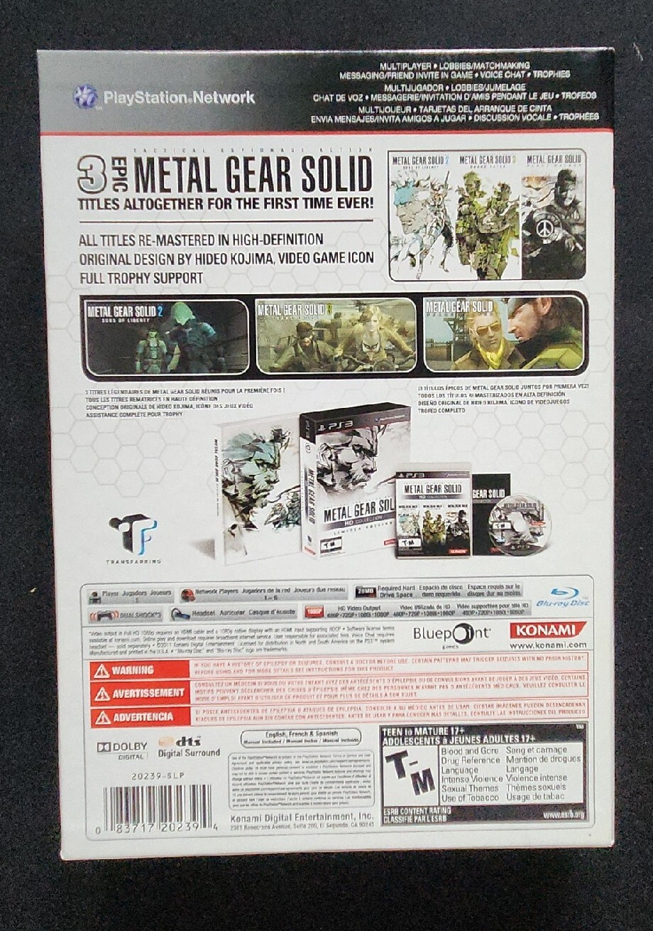 PS3 Metal Gear Solid HD Collection Limited Edition - Complete & Mint ...