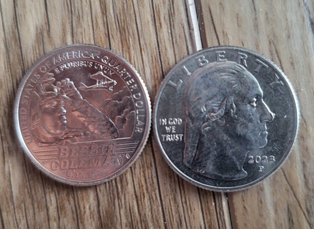 (2) QUARTER 2023P, 25CENT ****ERROR**** Bessie Coleman Quarter | eBay