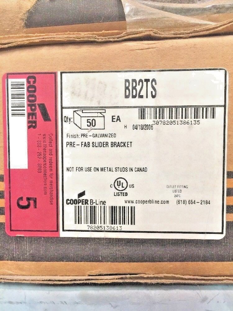 B-Line BB2TS Pre-Fab Slider Bracket (50 per box) | eBay