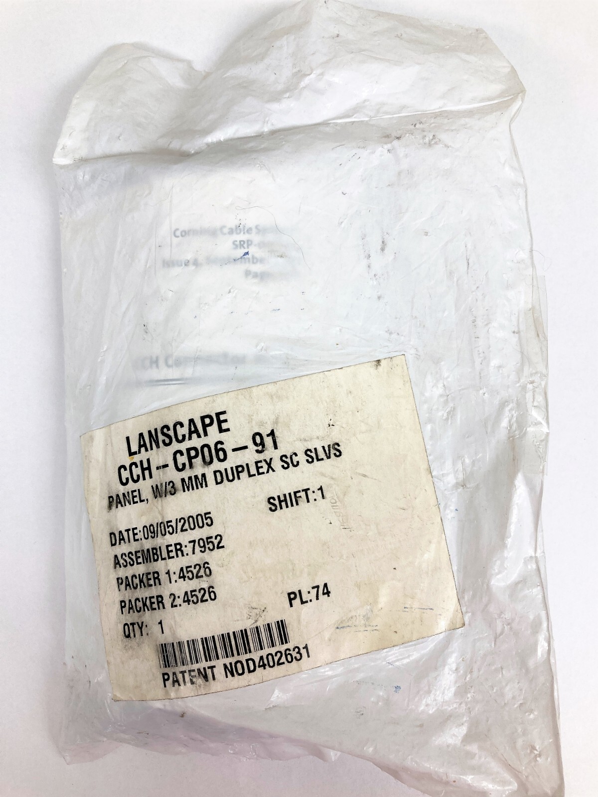 Corning CCH-CP06-91 Panel SC Multimode, Duplex, 6 Fiber OM1, 62.5 um | eBay