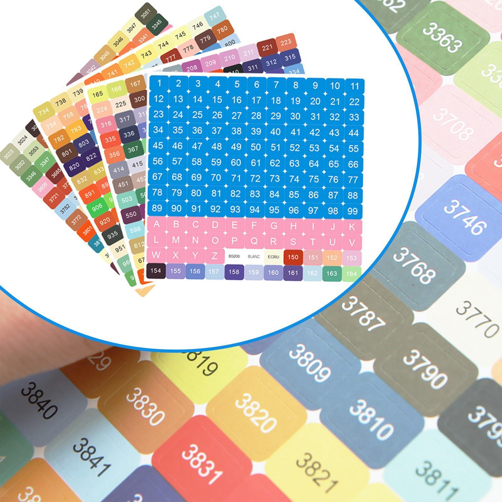 Color Number Label Stickers DMC Floss Number Stickers for Embroidery ...