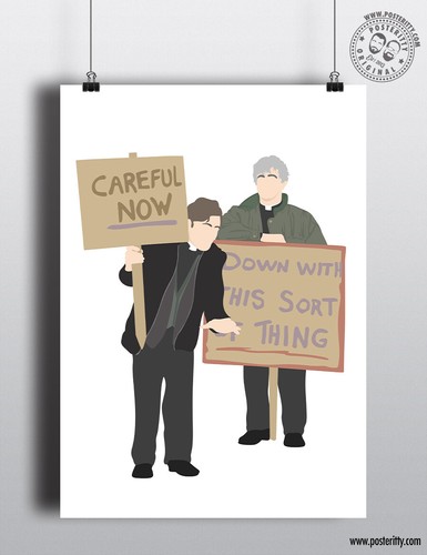 FATHER TED Cinema Protest Minimal Sitcom Art Poster Posteritty Dougal ...