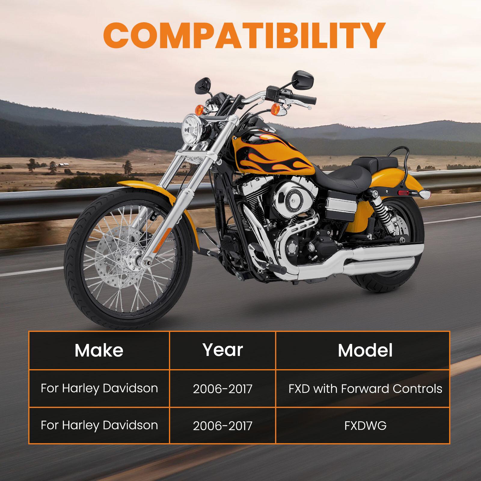 Front Reduced Reach Forward Control Adapter Kit for Harley Davidson FXD ...