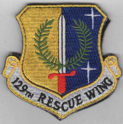 USAF AIR FORCE 129TH RESCUE WING CREST RQW CALIFORNIA EMBROIDERED ...