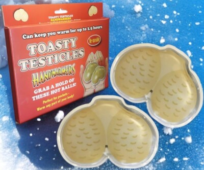 Toasty Testicles Hand Warmers Adult Reusable Winter Secret Santa ...