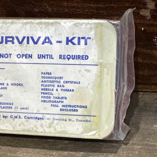 SURVIVA-KIT by CMS Cartridges NZ Vintage First Aid Survival Kit Unused ...