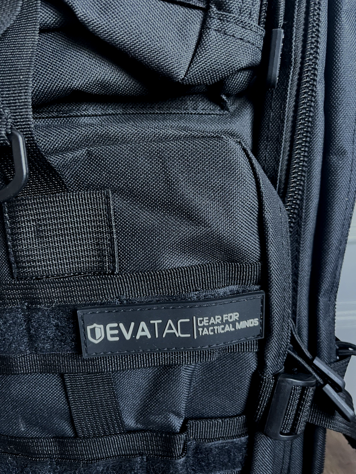 Evatac Black Tactical Gear Assault Backpack Military Molle US Flag Patch New | eBay