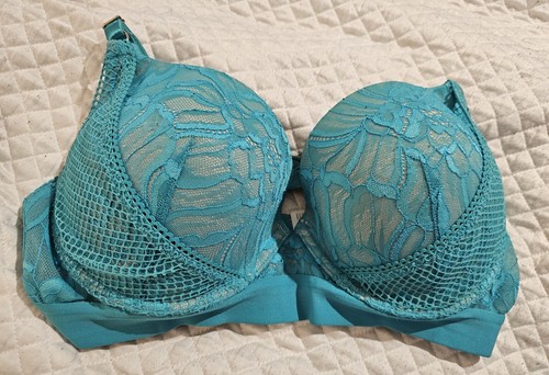 BRAS N THINGS Green Lace Bra SIZE 14D 36D Adjustable Straps | eBay