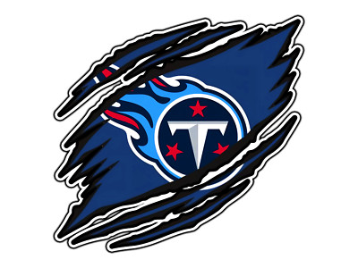#0056 Tennessee Titans Ripped Logo #2 Football Sticker Waterproof Vinyl ...