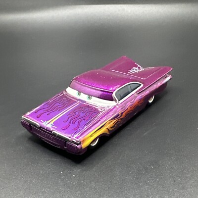 Disney Pixar Chevrolet 1959 Impala Purple W Flames Ramone Die Cast ...